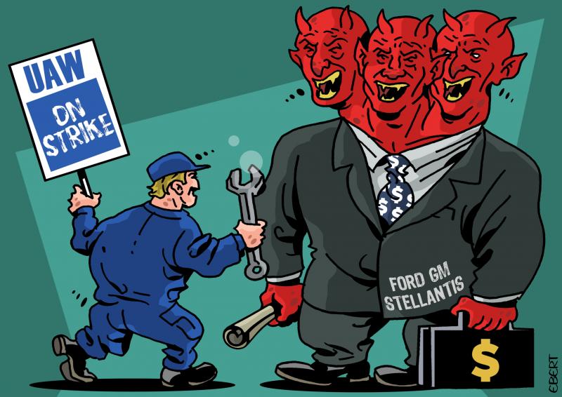 Workers On Strike Cartoon